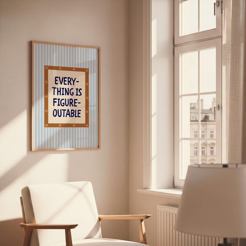 Everything is Figureoutable Print: Mental Health Poster, Inspirational ...