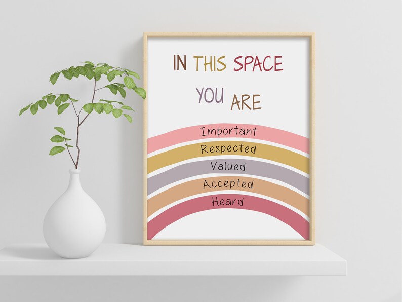 Safe Space Poster, Therapy Office Decor, School Social Work, Classroom ...