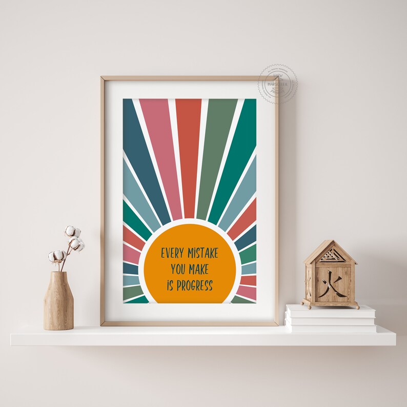 Growth Mindset Poster Every Mistake You Make is Progress - Etsy
