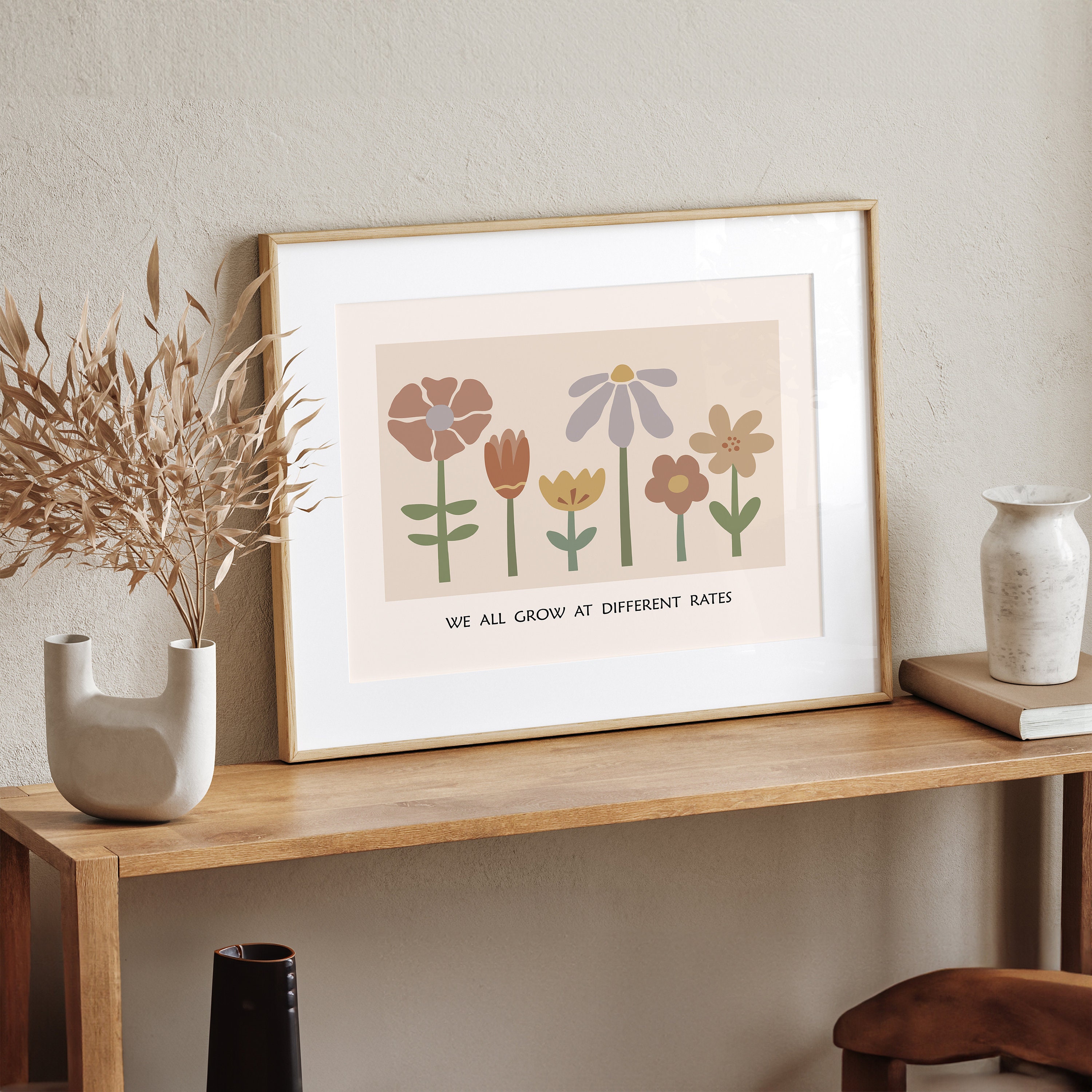 Mental Health Poster, We All Grow at Different Rates Printable, Therapy ...