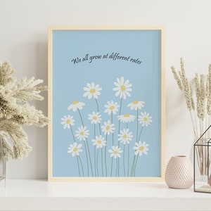 We All Grow at Different Rates, Mental Health Poster, Therapy Office ...