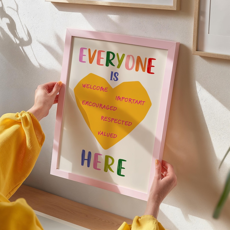 Everyone is Welcome Here, Diversity and Inclusion Poster, School ...