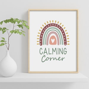 Calming Corner Set of 4 Posters, Calm Down Corner, Classroom Prints ...