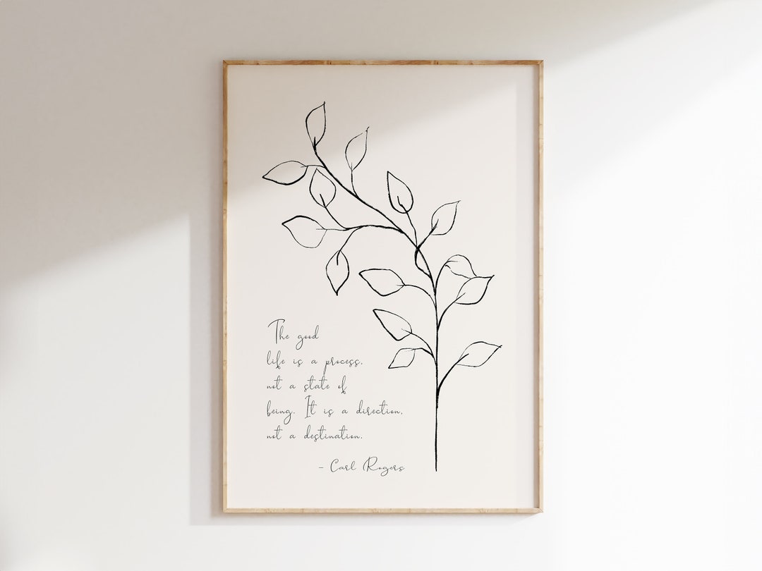 Carl Rogers Quote Print, Mental Health Wall Art Printable, Psychology ...