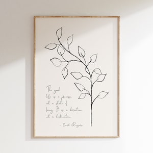 Carl Rogers Quote Print, Mental Health Wall Art Printable, Psychology ...