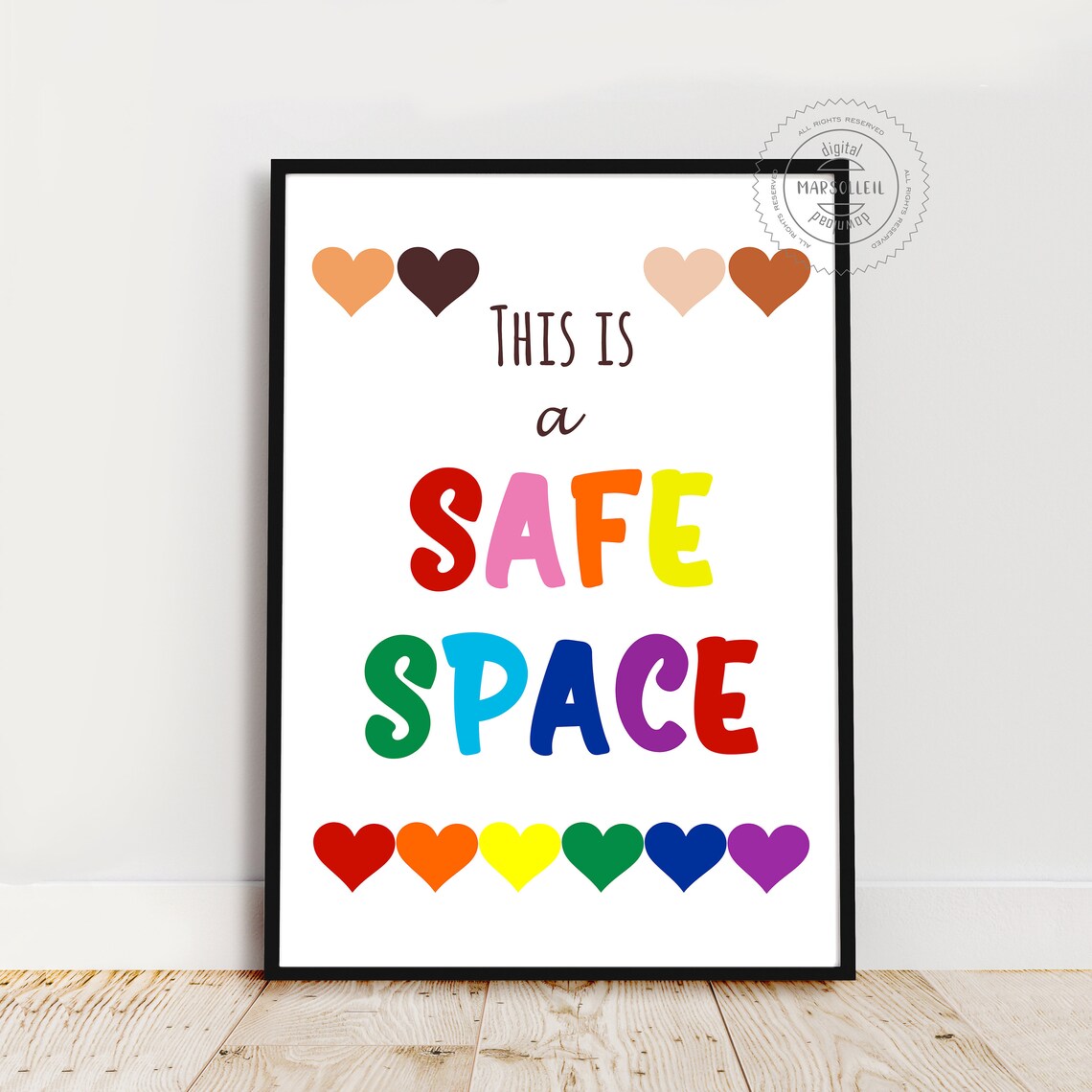 Safe Space Poster Classroom Decor Diversity Inclusion | Etsy