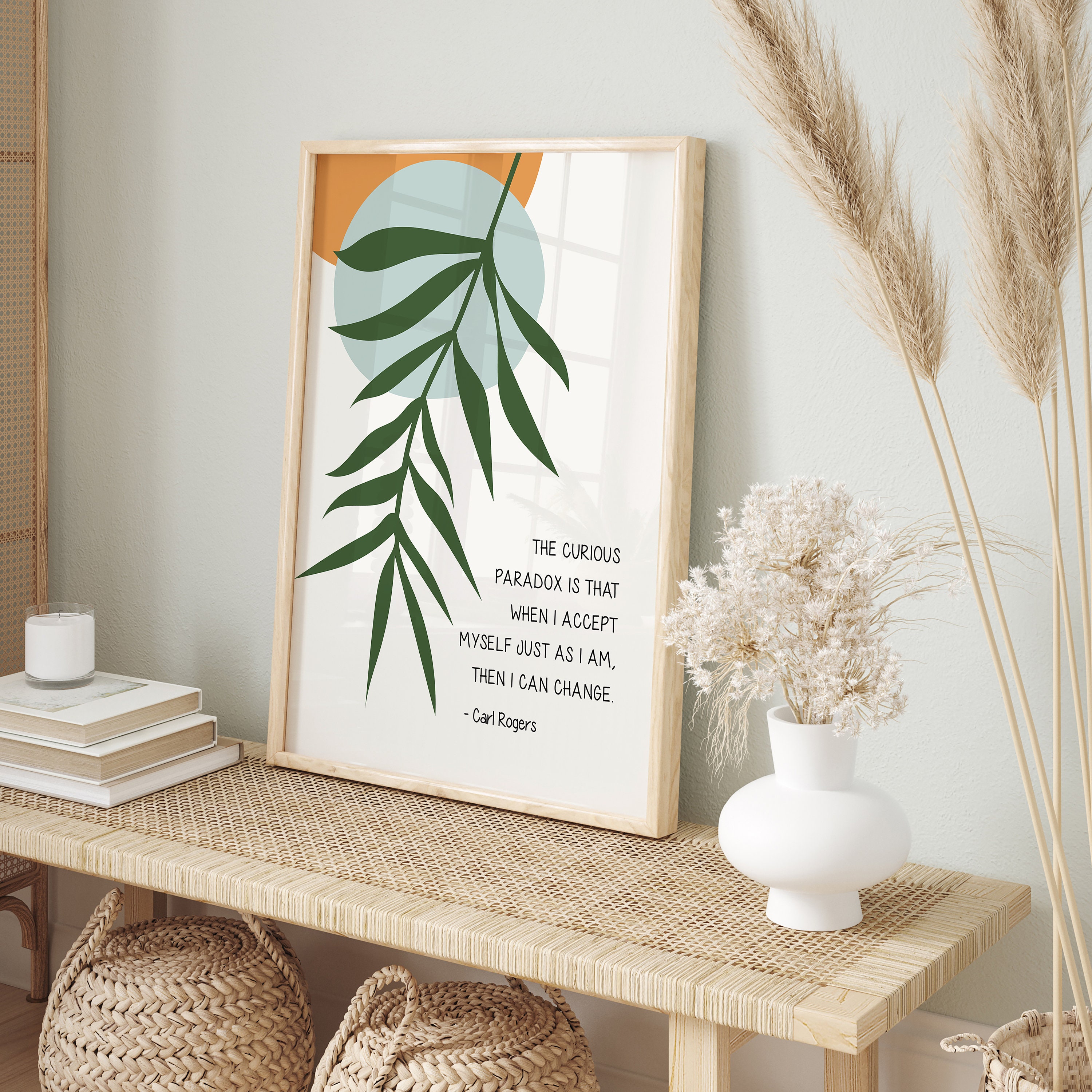 Carl Rogers Paradox Print, Carl Rogers Quote Printable, Psychology Wall ...