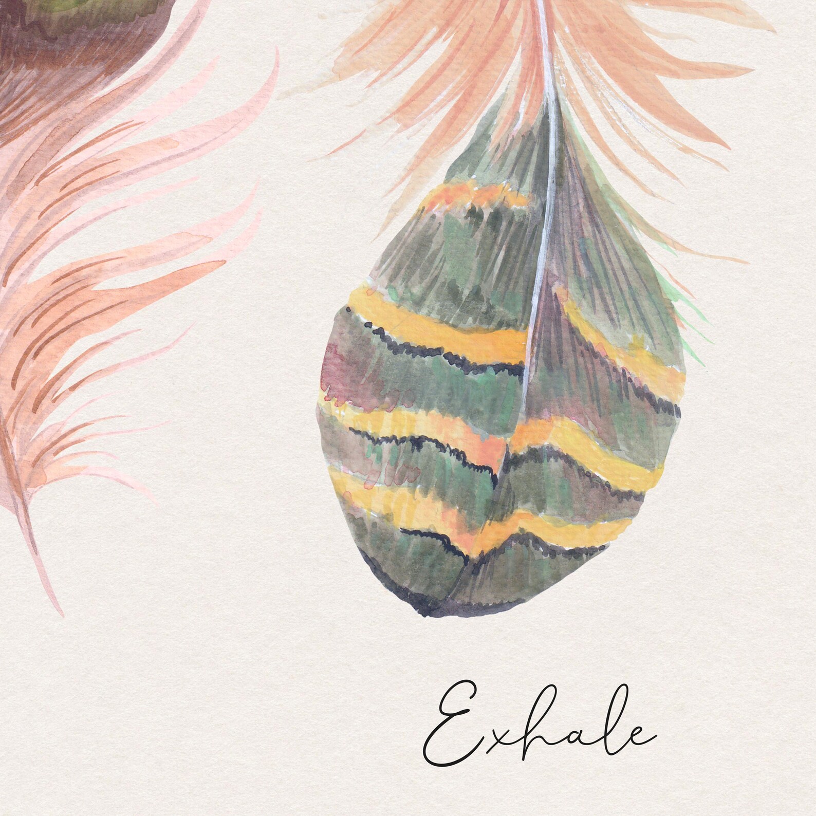 Inhale Exhale Poster, Mindfulness Wall Art, Inhale Exhale Sequence ...