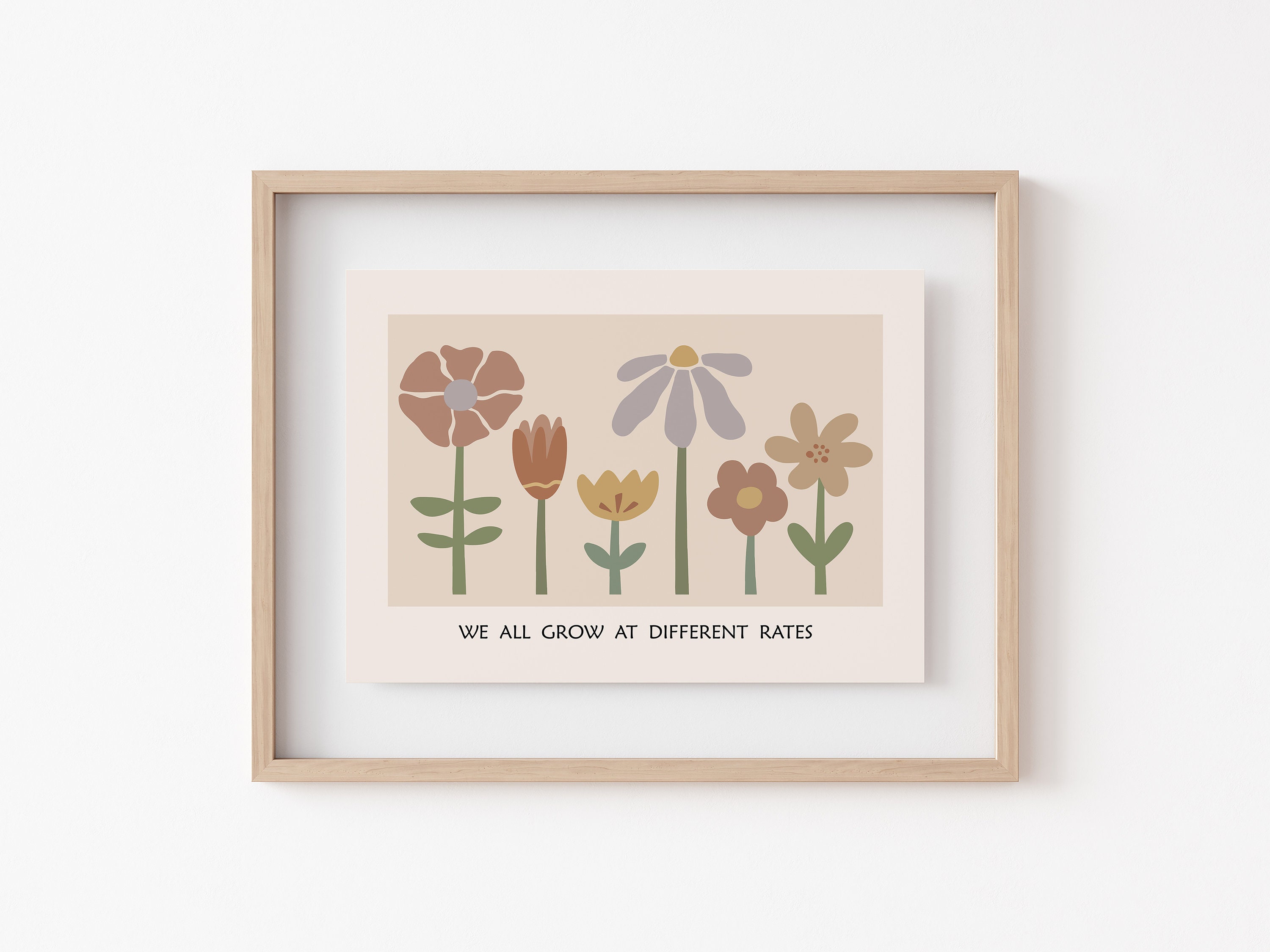 Mental Health Poster, We All Grow at Different Rates Printable, Therapy ...