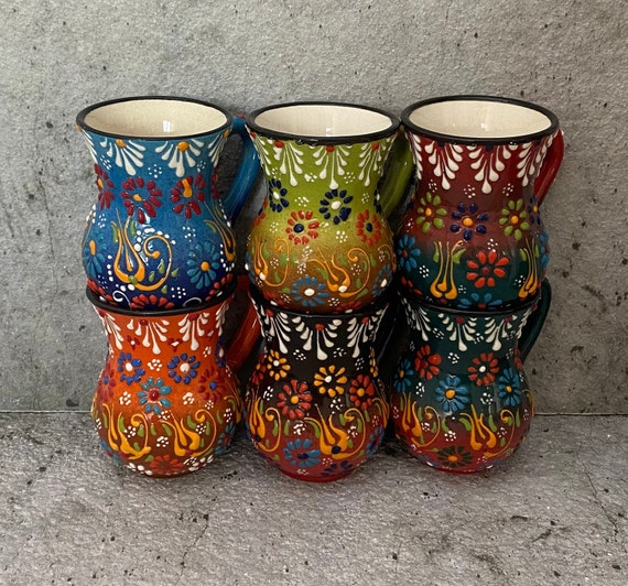 Ceramic Mugs Handmade Turkish Ceramic Mug Ceramic Turkish Cups - Etsy