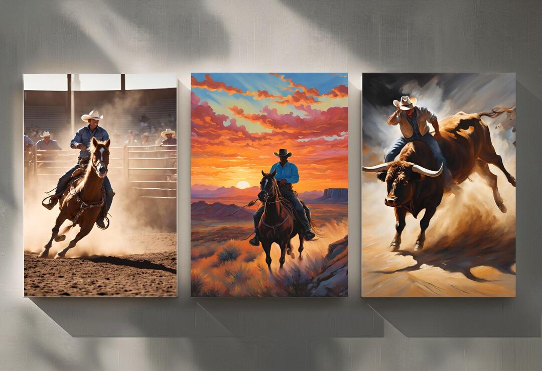 Legends of the Wild West: A Set of 3 Stunning 24x36" Prints - Etsy