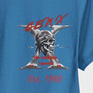 Legendary Gen X Vintage Skull Tee | Retro Style Graphic Shirt | Unisex ...