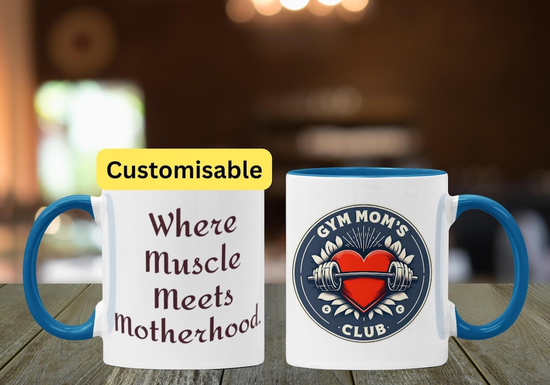 Customisable Gym Mom Coffee Mug, Fitness Gifts, Workout Lover ...