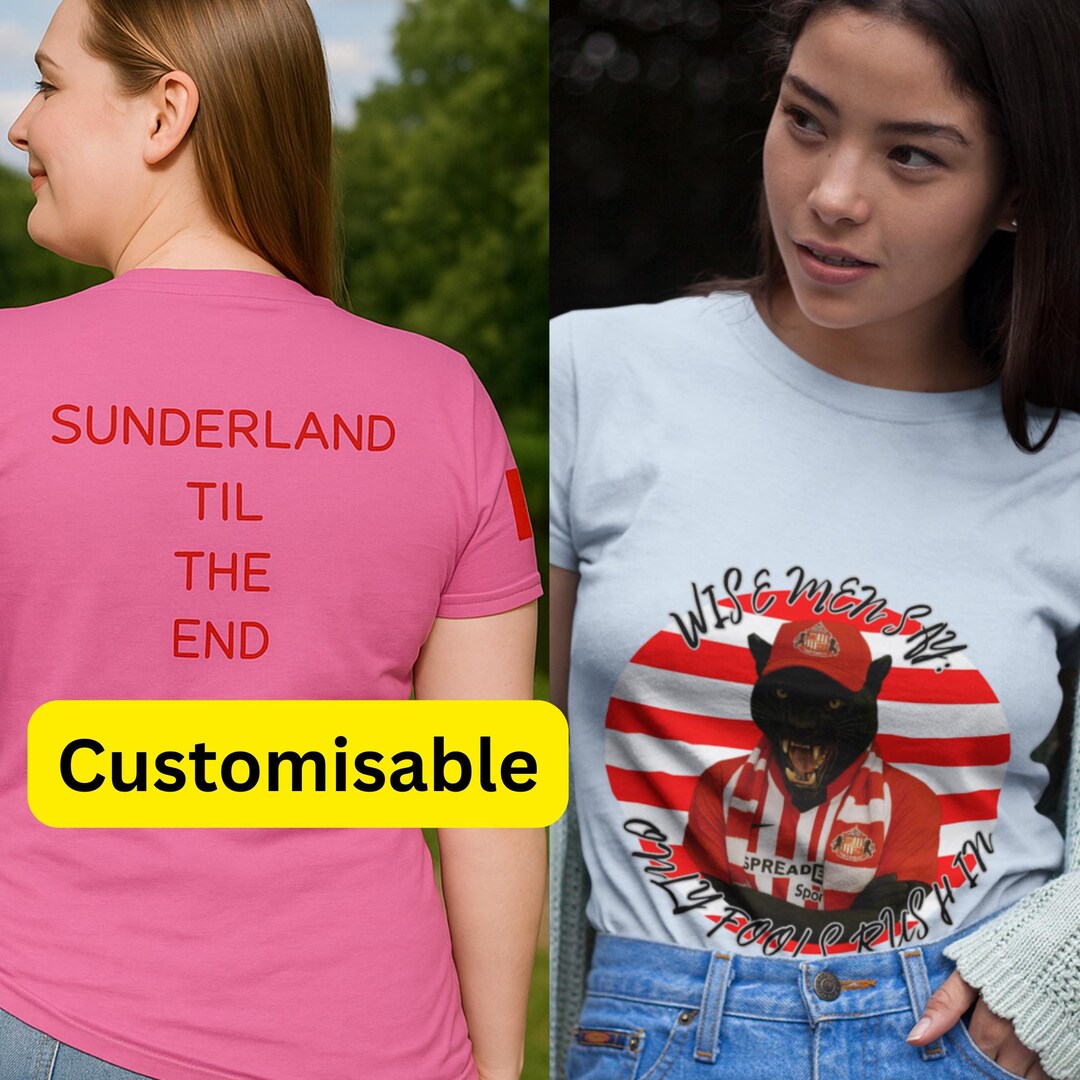 Sunderland AFC Graphic Tee, Retro Panther Design, SAFC Gift - Etsy