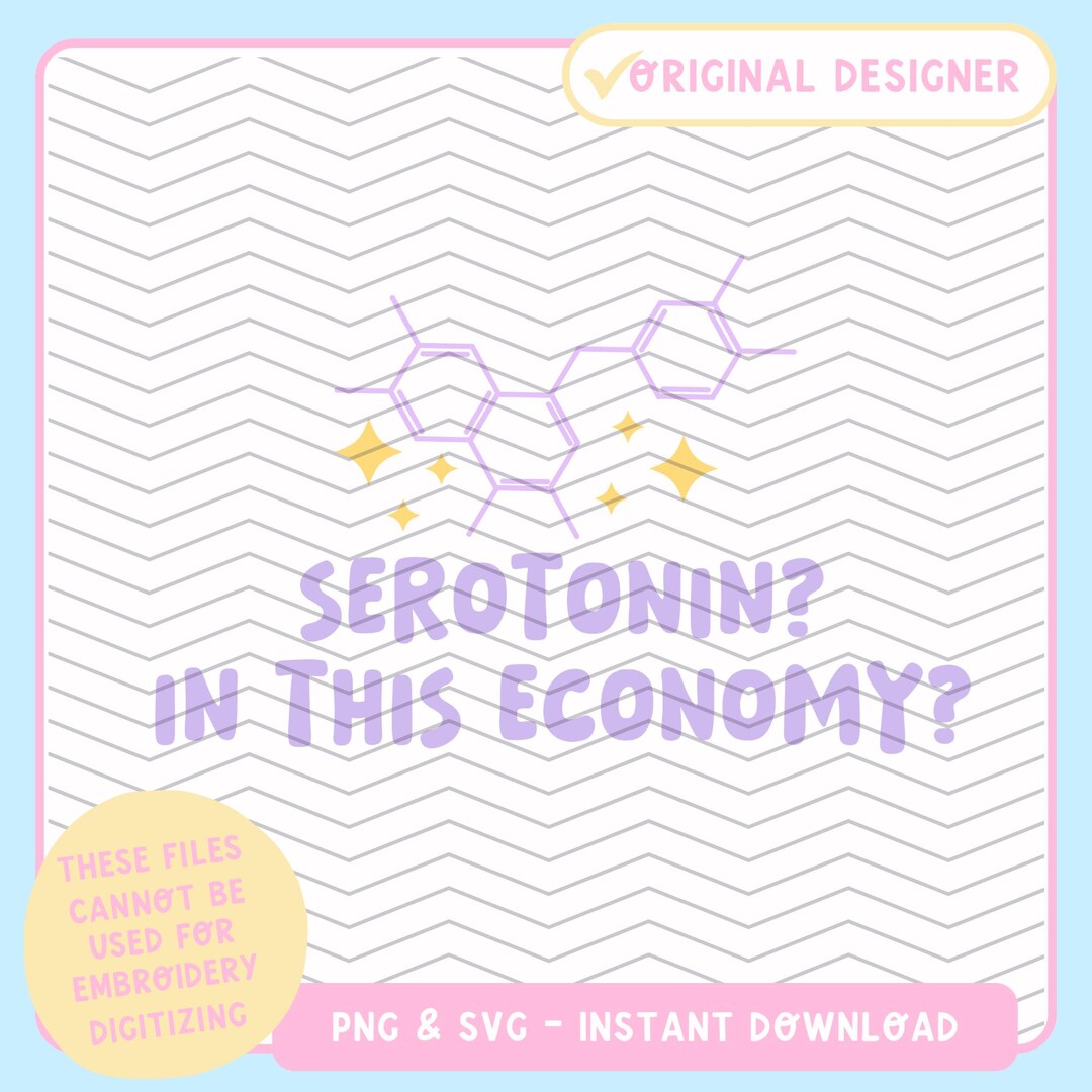 Serotonin | Mental Health Design | Funny PNG | Trendy Files | Bookish ...