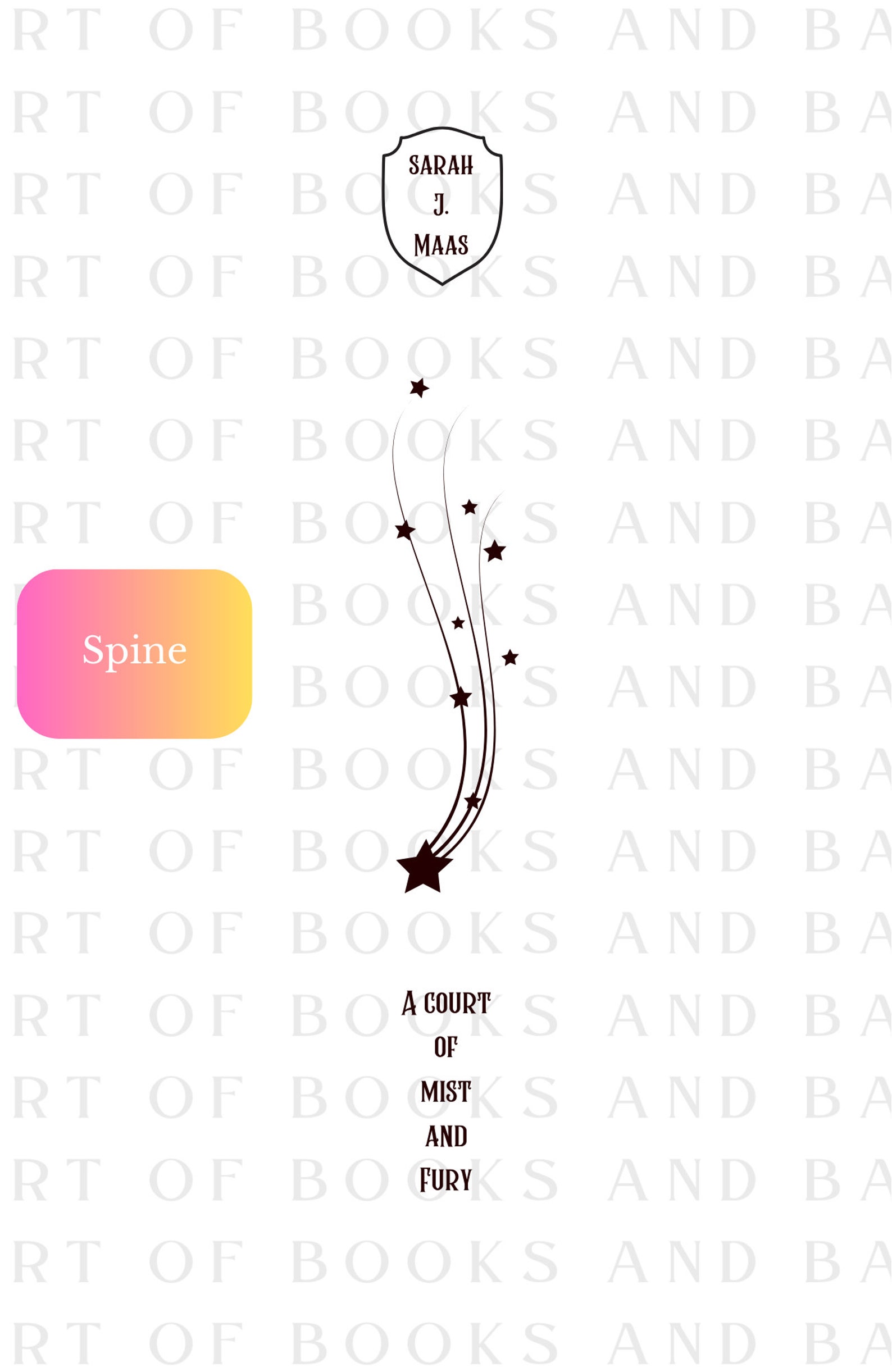 ACOMAF Bookbinding Cover Design PNG A Court of Mist and Fury vinyl Book ...