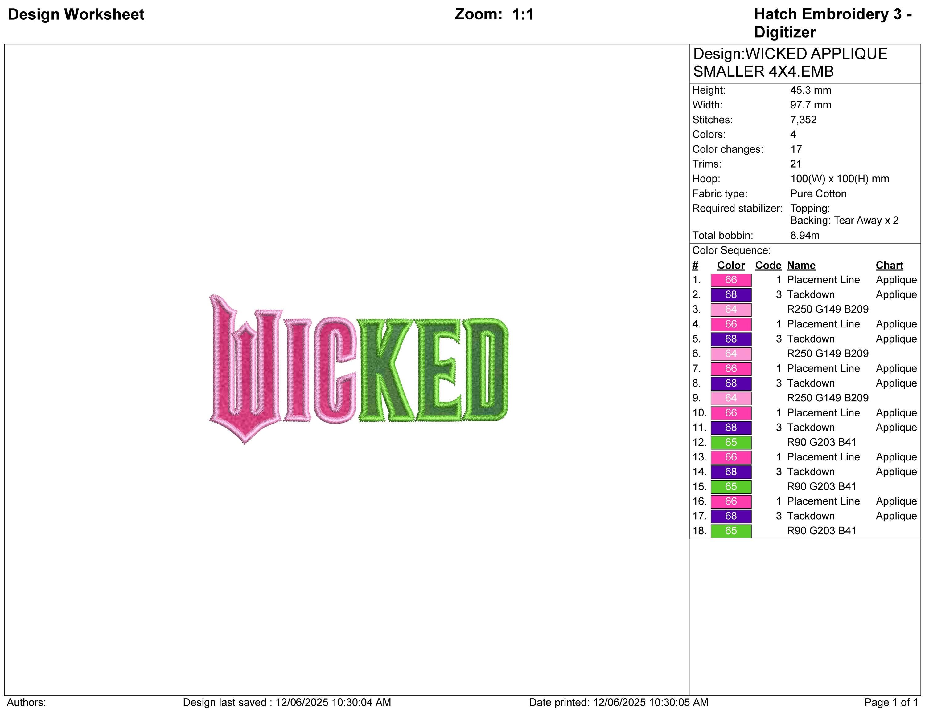 Machine Embroidery Design – Wicked Applique Machine Embroidery File for ...