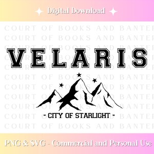 ACOTAR Inspired Velaris College Style Font | Svg | Png | Jpg | Pdf ...