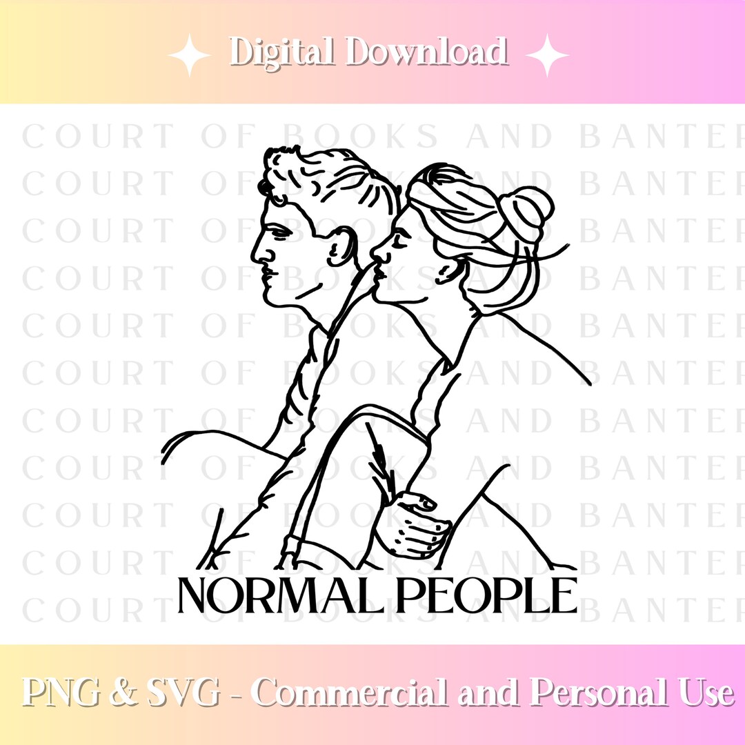 Normal People Inspired | Line Illustration PNG | Sally Rooney | SVG ...