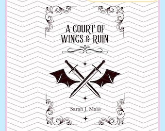 ACOMAF Bookbinding Cover Design PNG | A Court of Mist and Fury |vinyl ...