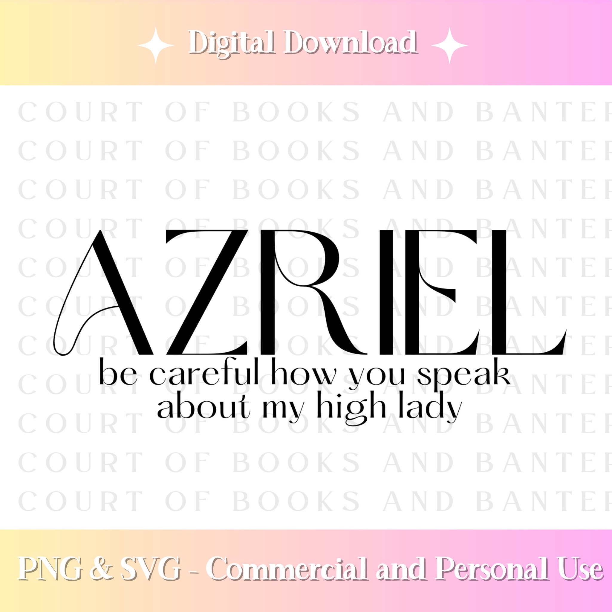 ACOTAR Inspired Azriel Svg Png Jpg Pdf Cricut SVG - Etsy UK