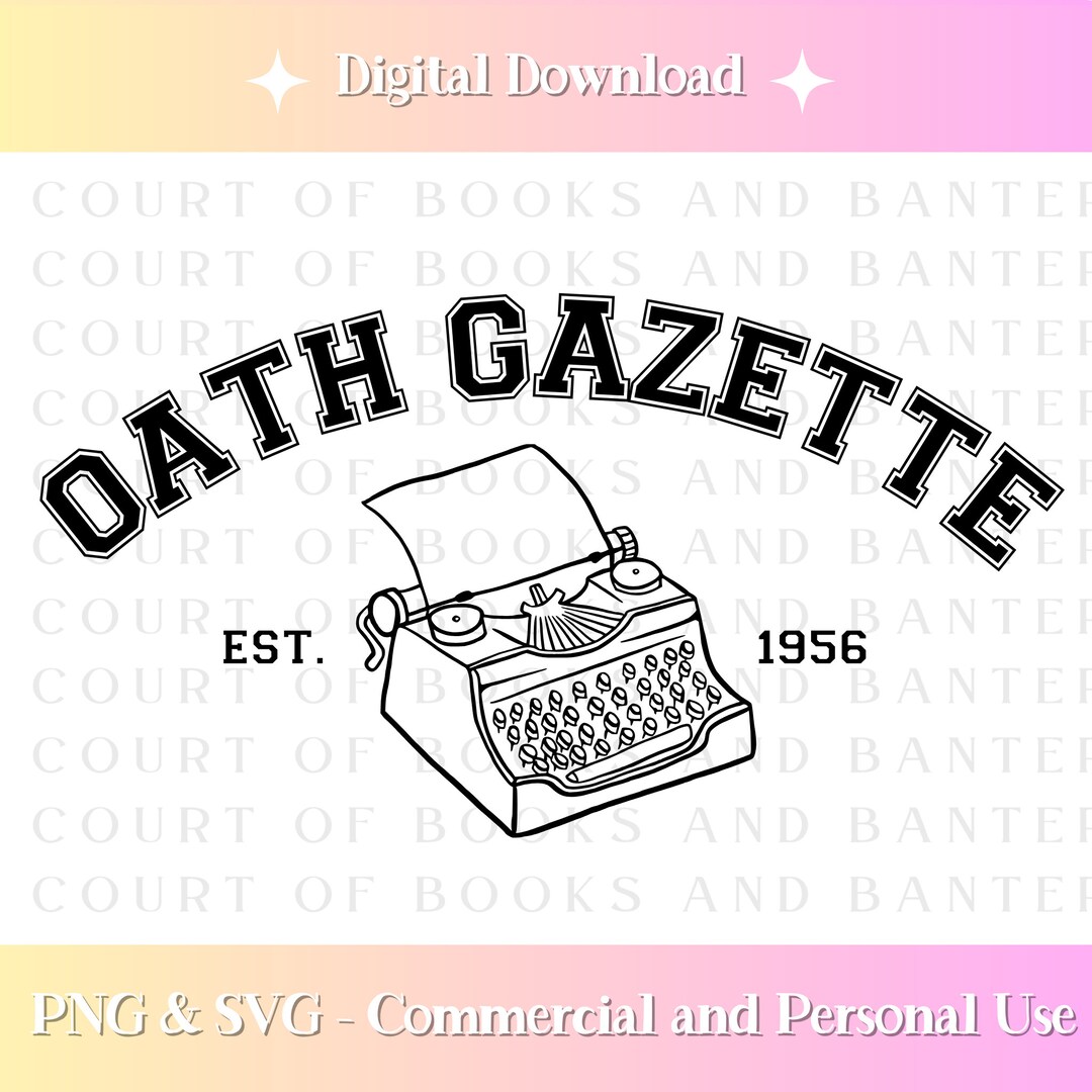 Divine Rivals Inspired SVG Oath Gazette PNG Divine Rivals Merch Designs ...