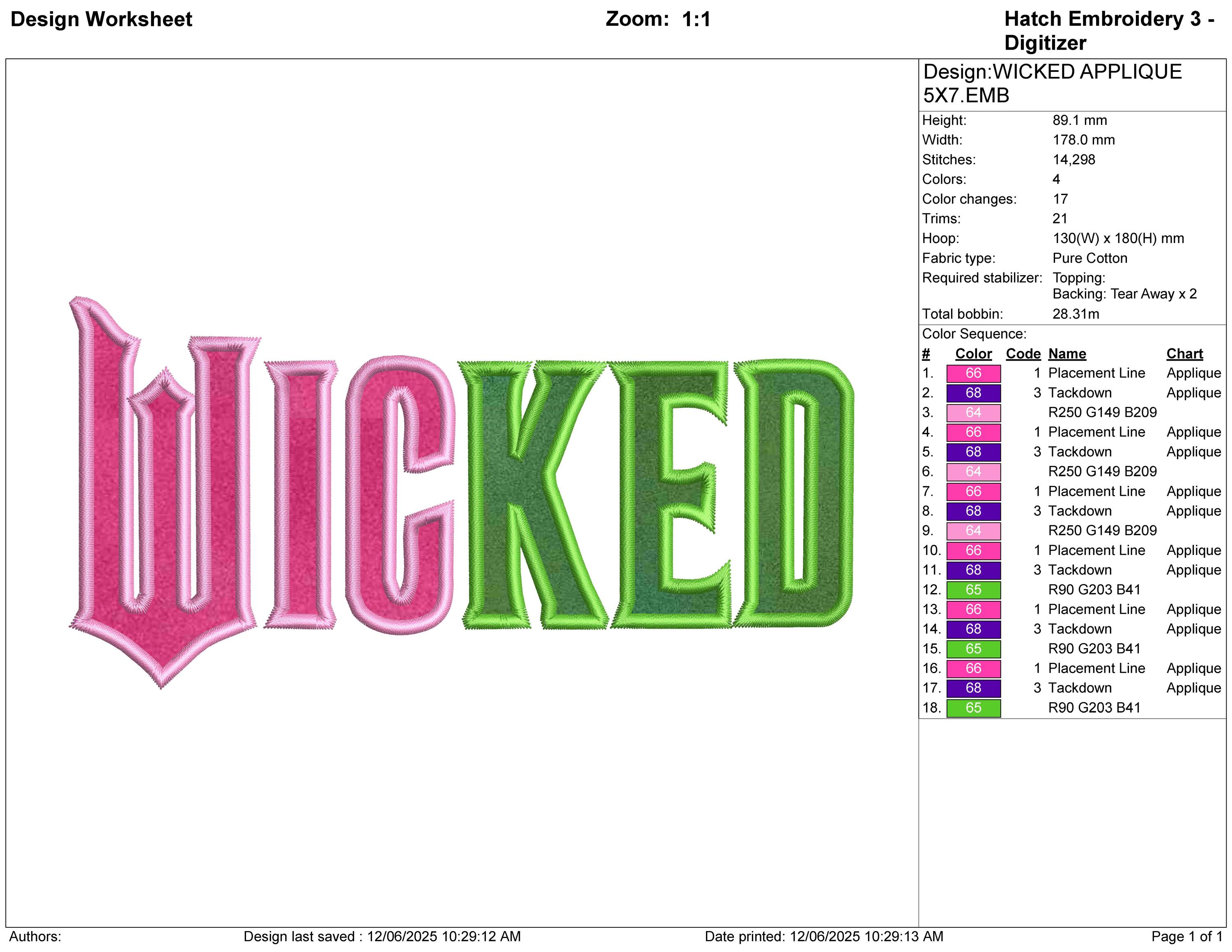 Machine Embroidery Design – Wicked Applique Machine Embroidery File for ...