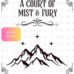 ACOMAF Bookbinding Cover Design PNG | A Court of Mist and Fury |vinyl ...