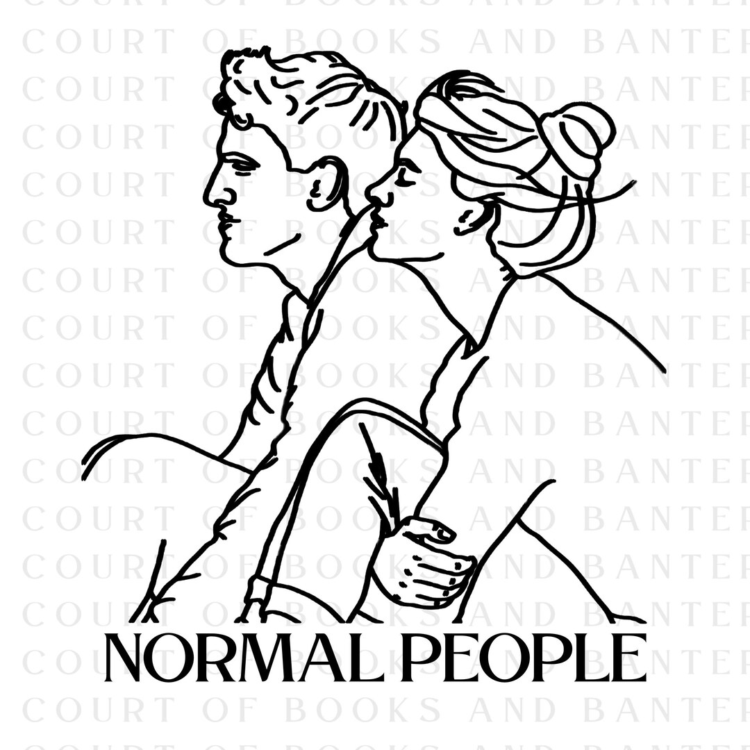 Normal People Inspired Line Illustration PNG Sally Rooney - Etsy