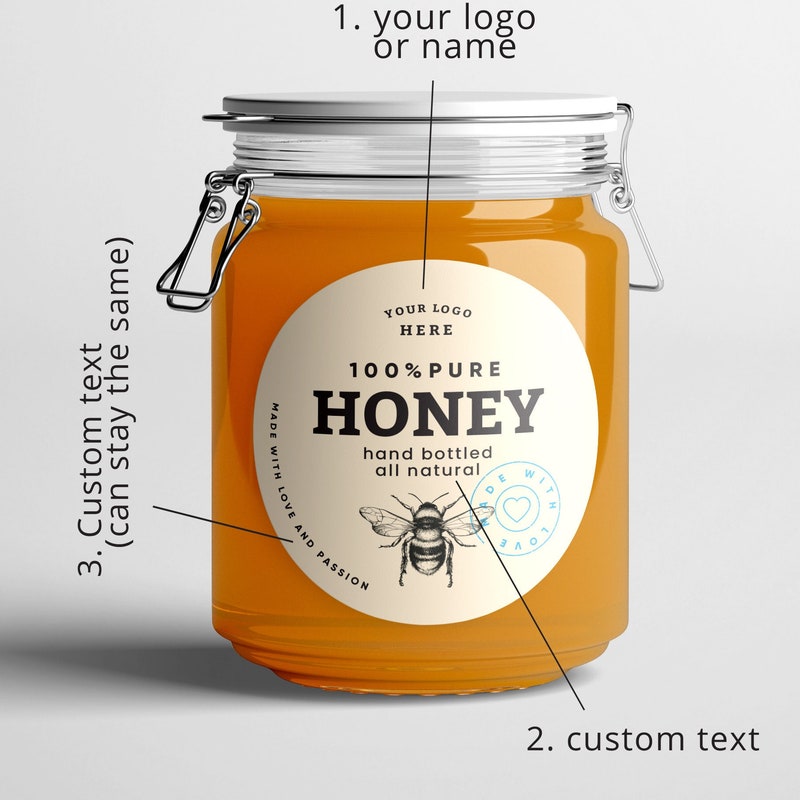 Honey Labels - Etsy