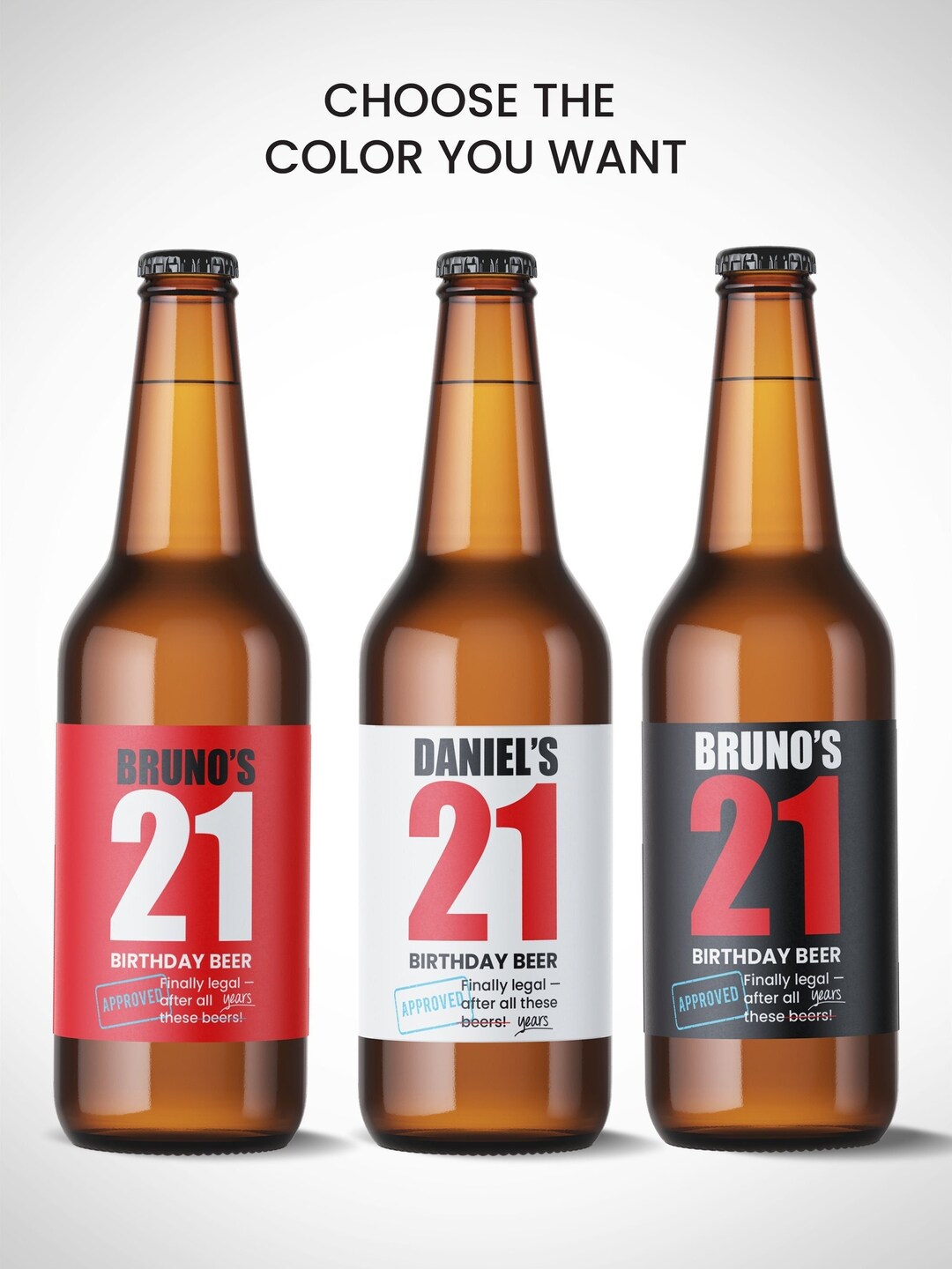 Digital Download: Personalised 21st Birthday Beer Label, Funny 21st ...