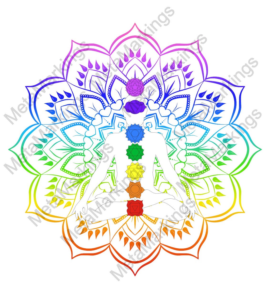 Chakra Mandala Digital Download SVG, Png, Jpg, PDF Raster and Vector ...