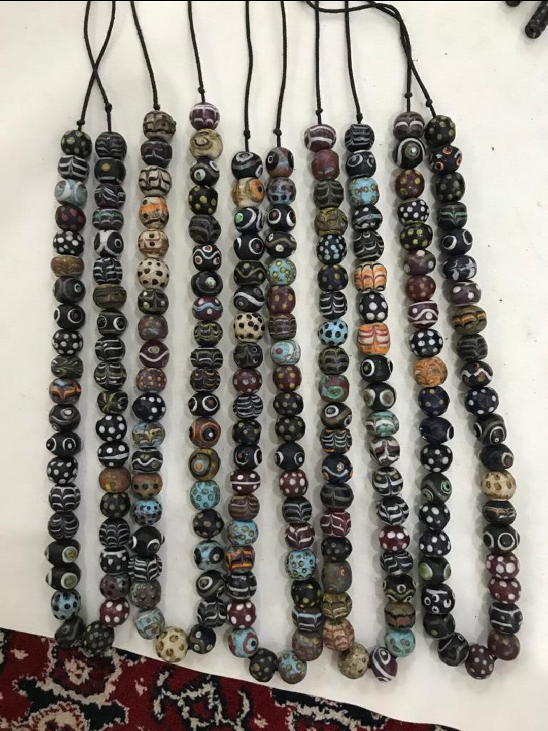 Beautiful Old Gabri Glass Beads Necklace With Many Rare Colors and ...