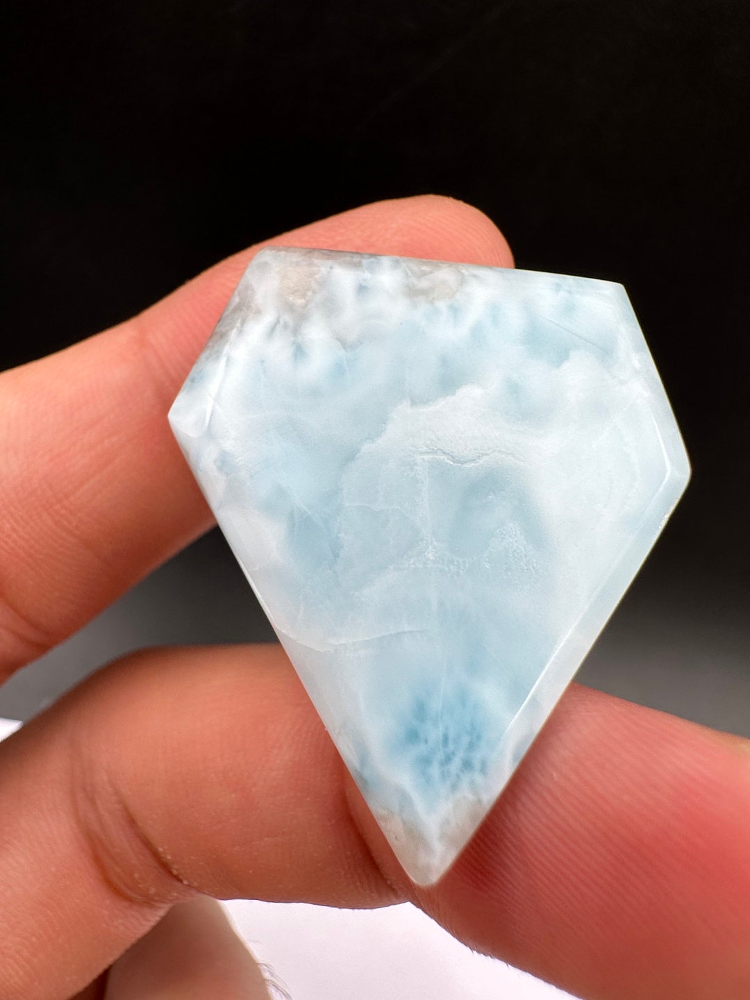Larimar Diamond Shape , Rare Mineral , Authentic Larimar, Jewellery ...