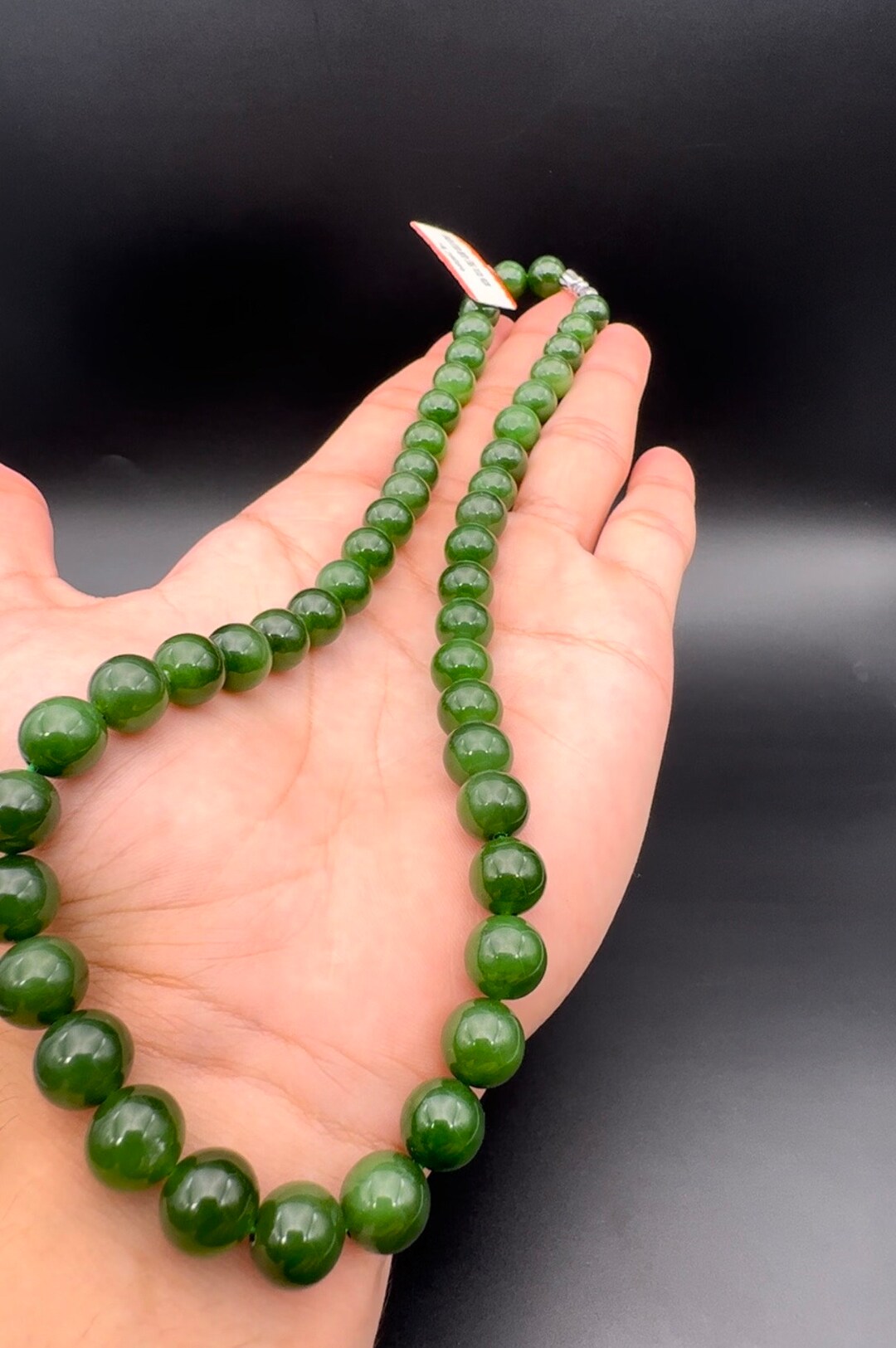 Nephrite Jade Cat Eye Beaded Necklace, Natural Green Jade - Etsy