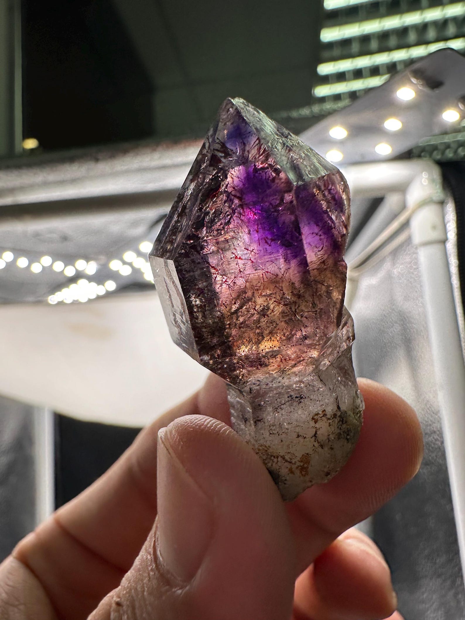 26 - Gram -super Seven Crystal , Amethyst , Cacoxenite , Smokey Quartz ...
