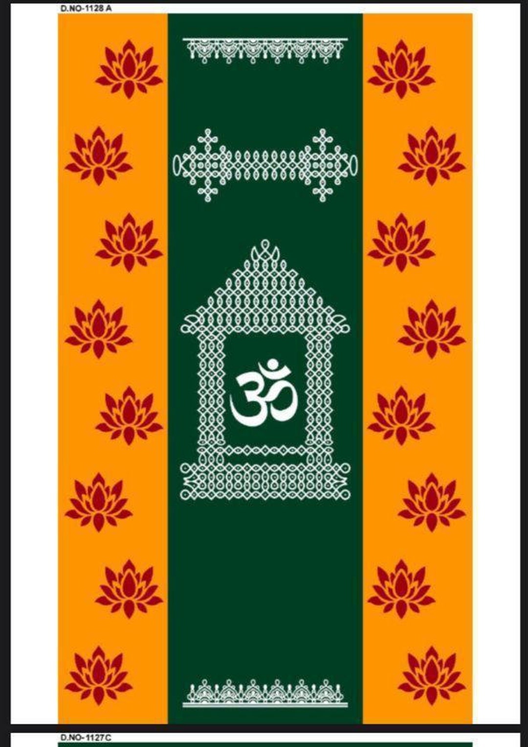 Indian Pooja Backdrop Pictures Ganesh - Swastik - Om With Muggu / Kolam ...