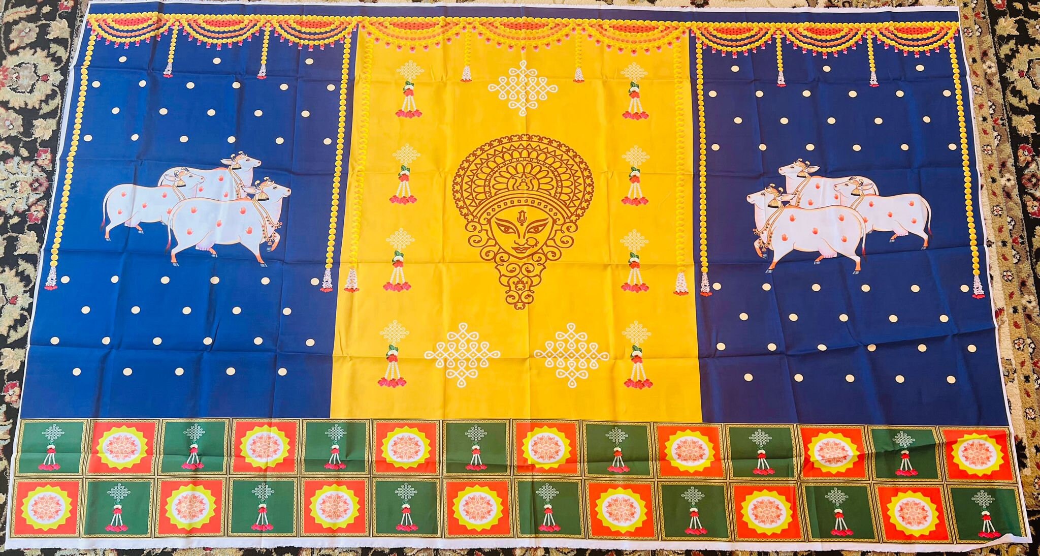 Indian Pooja Backdrop Pictures Vinayagar / Durga Devi / Banana Leaf ...