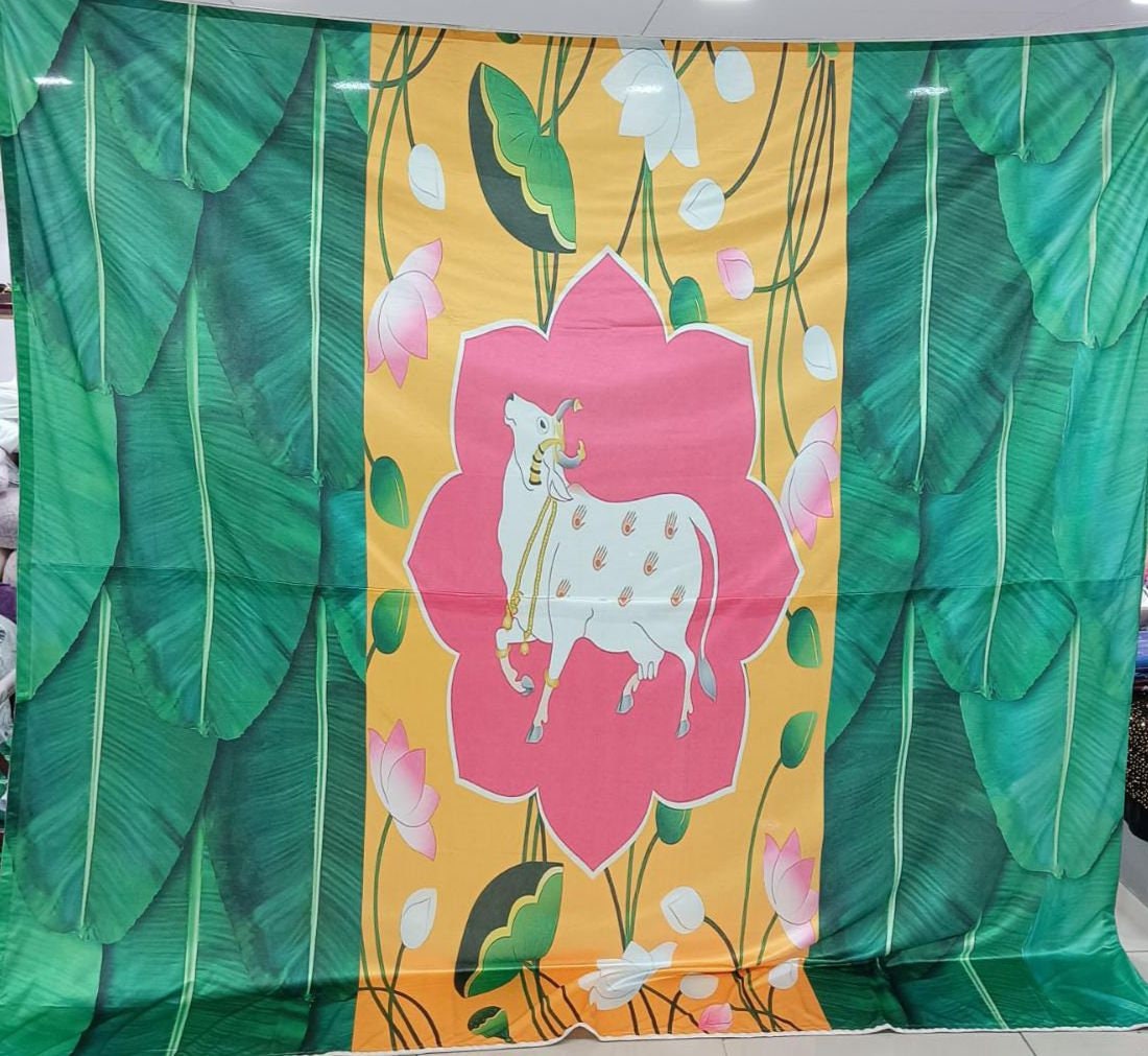 Indian Pooja Backdrop Pictures Pichwai Cow | House Warming | Pooja Room ...