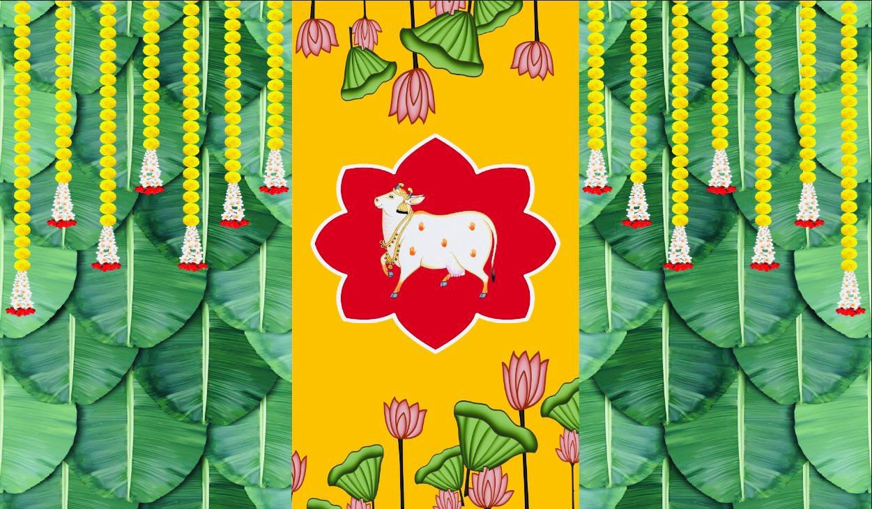 Indian Pooja Backdrop Pictures Pichwai Cow | House Warming | Pooja Room ...