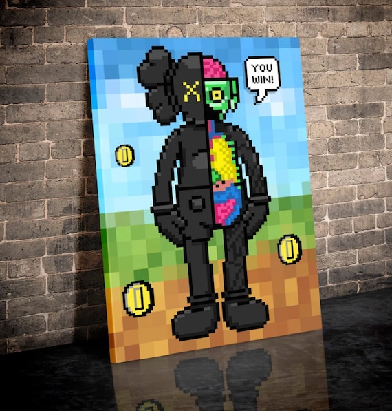 Kaws Poster Kaws Pixel Art Kaws Painting Kaws Poster Art - Etsy UK