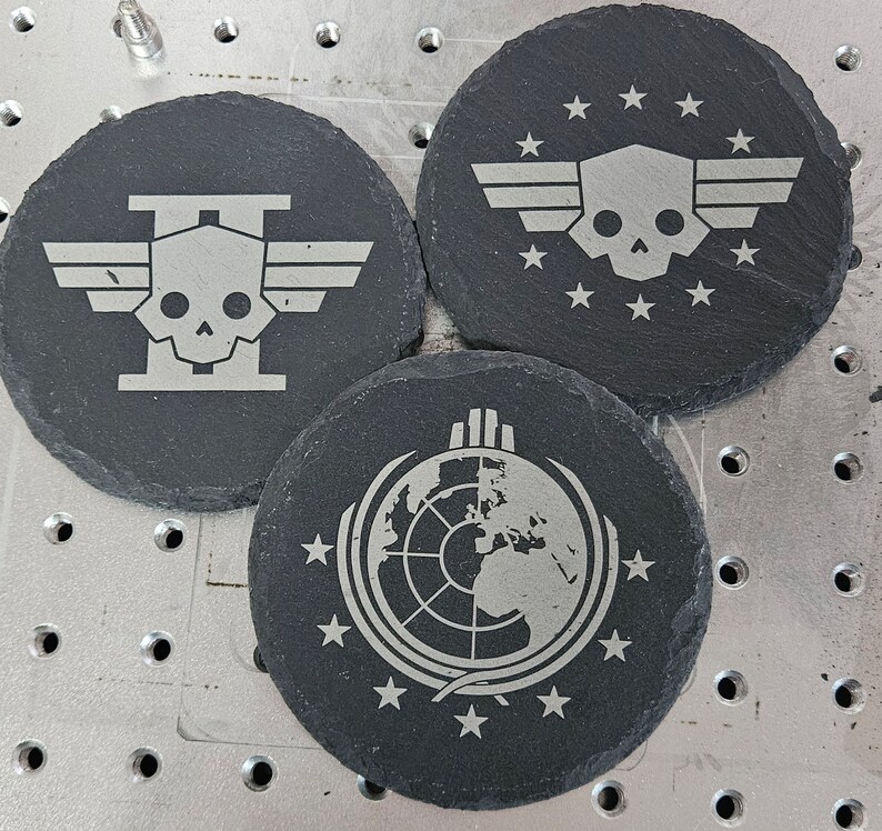 Helldivers 2 Themed 4-inch Slate Coasters - Set of up to 8 - Etsy
