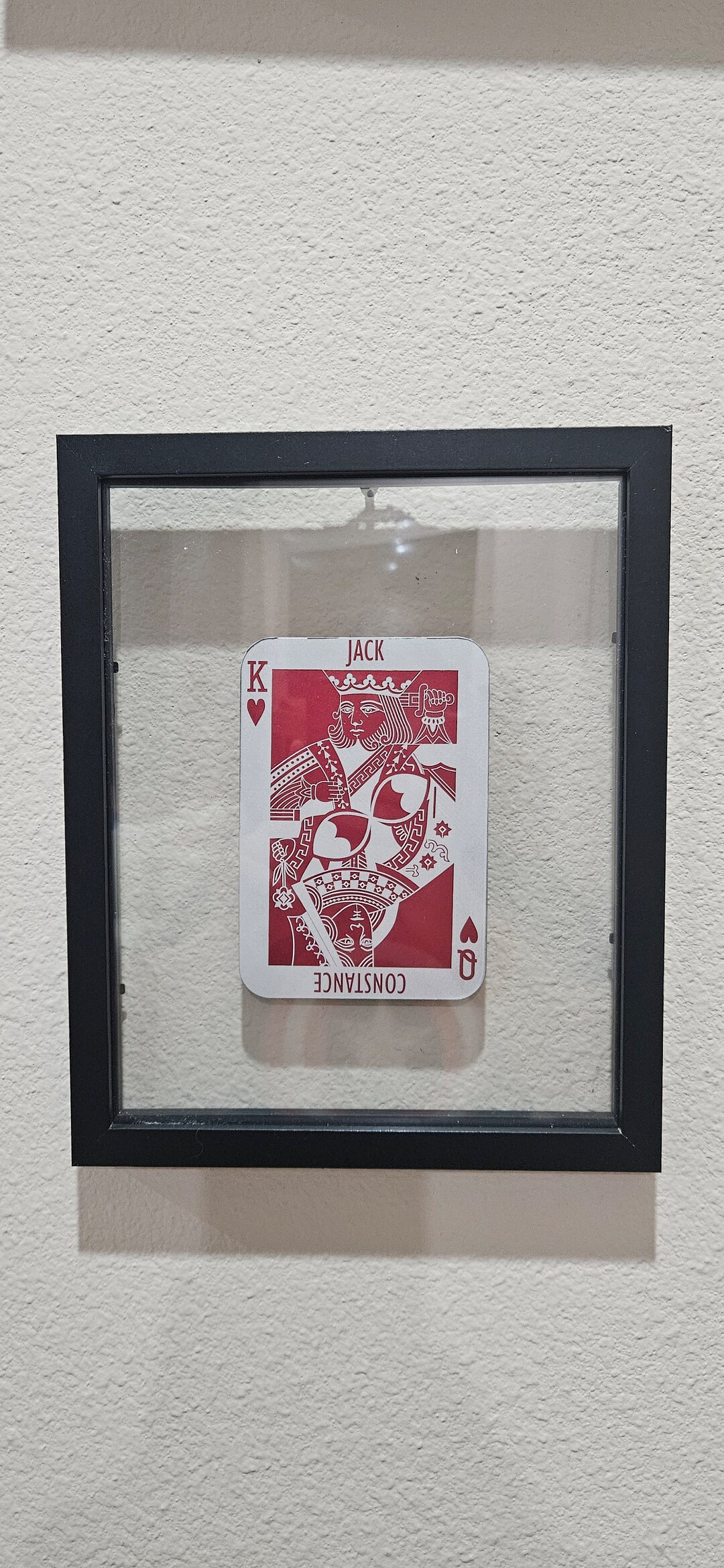 Personalized Themed King and Queen Aluminum Cards in Floating Frame ...