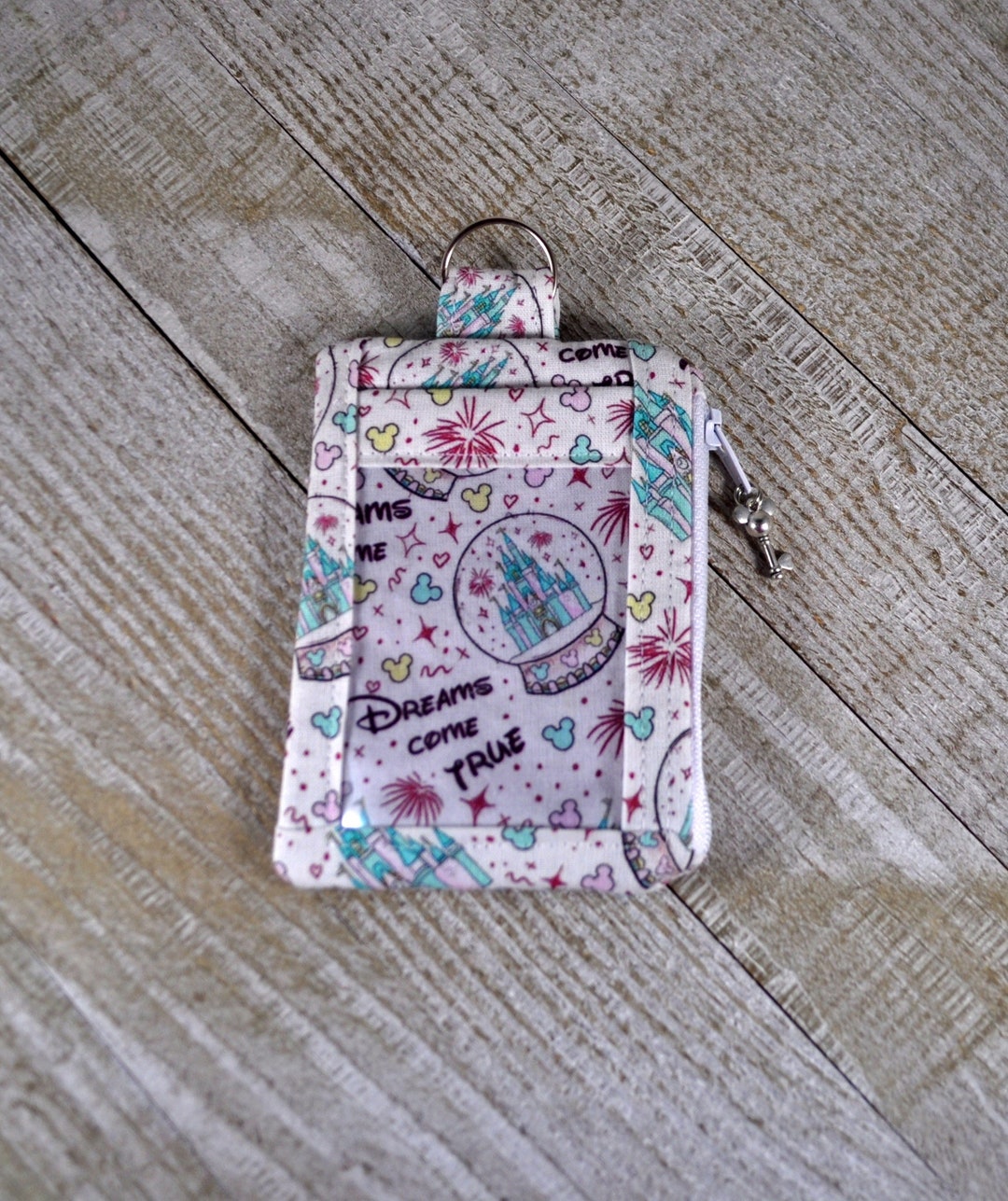 Disney Inspired ID Pouch, ID Holder, Dreams Come True, Disney Castle ...