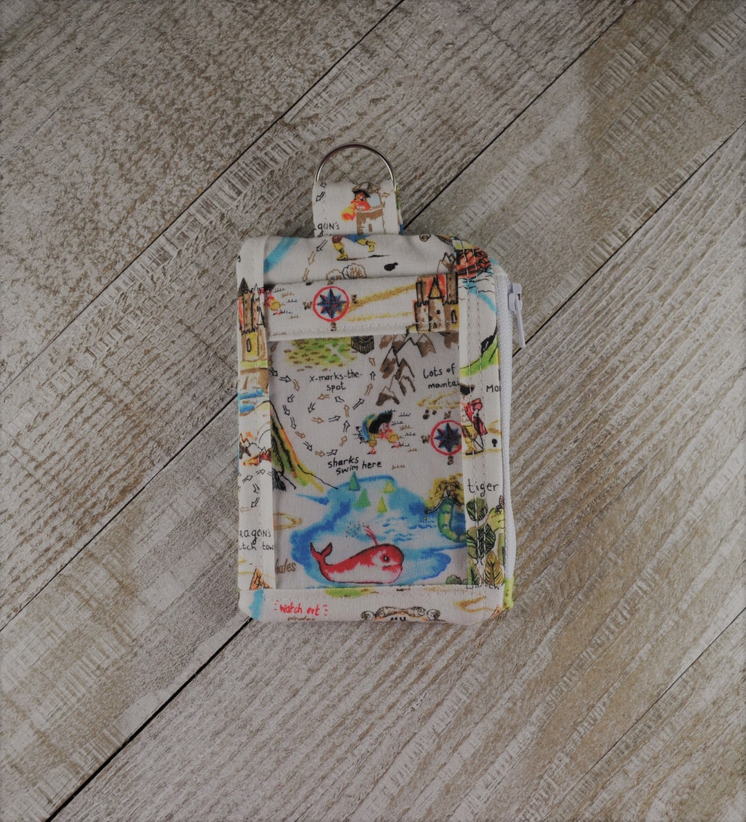 ID Pouch/id Holder Treasure Map Pirate Treasure Map - Etsy