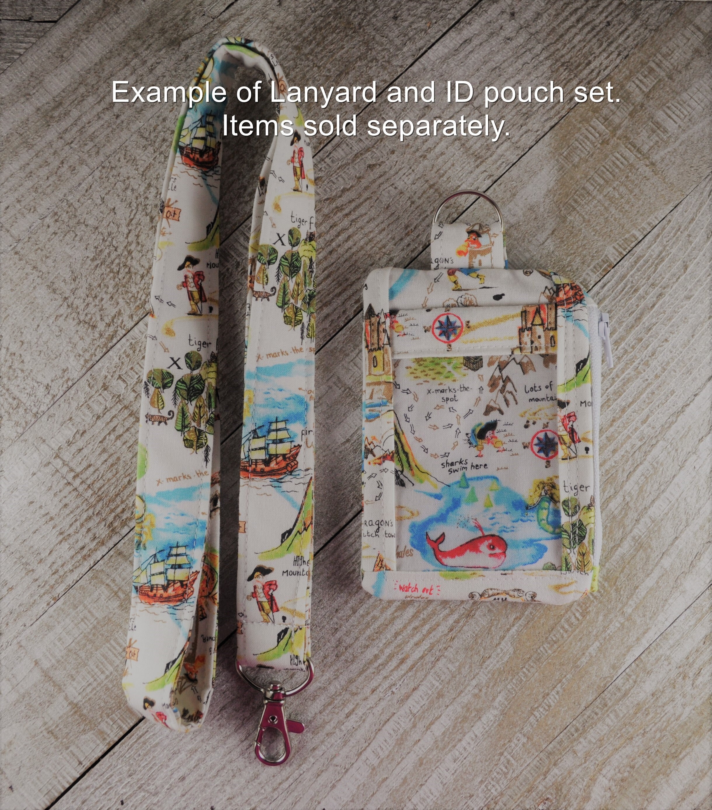 ID Pouch/id Holder Treasure Map Pirate Treasure Map - Etsy
