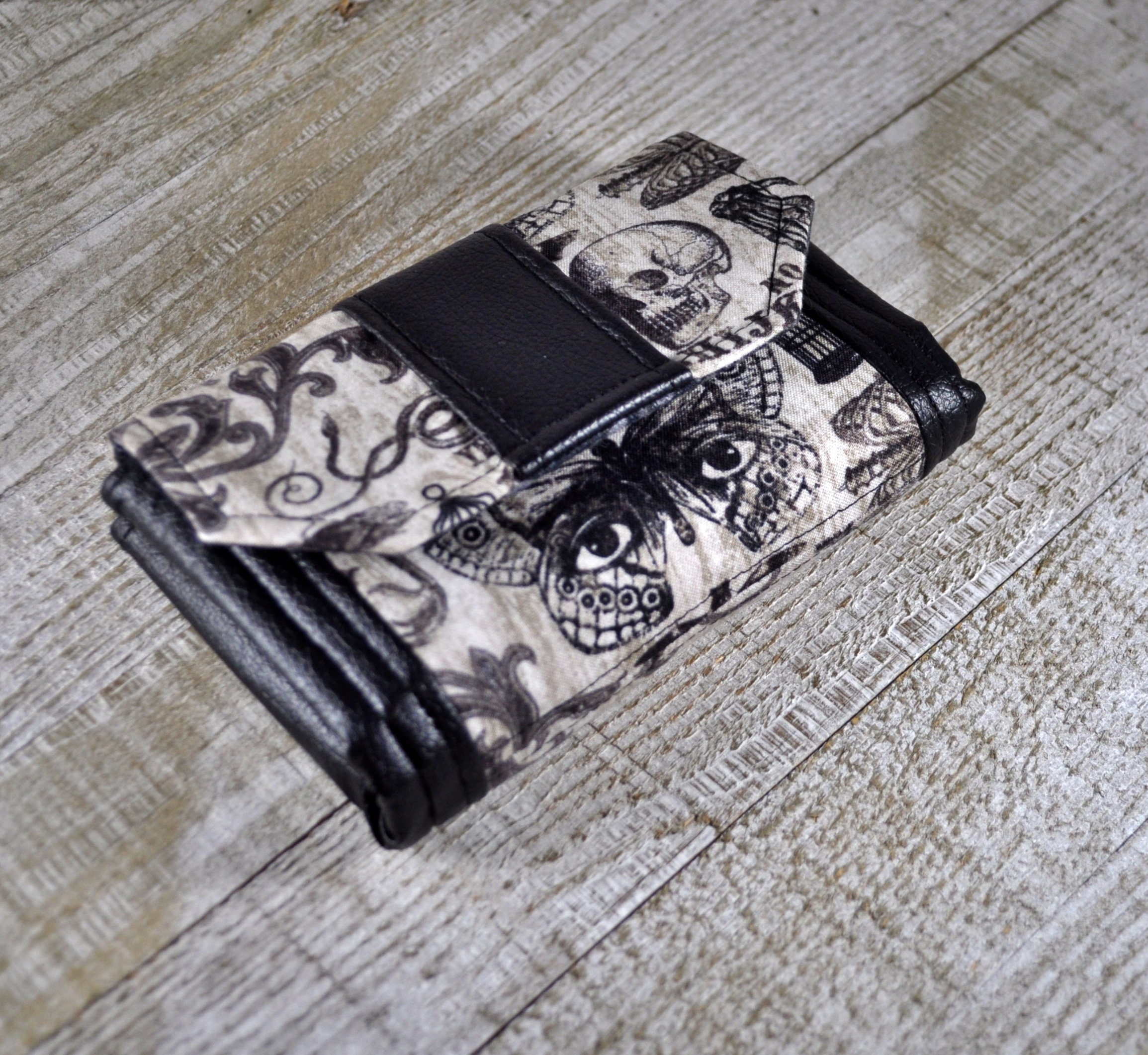 Small Accordion Wallet, Wren Wallet, Clutch Wallet, Ouija Board, Gothic ...