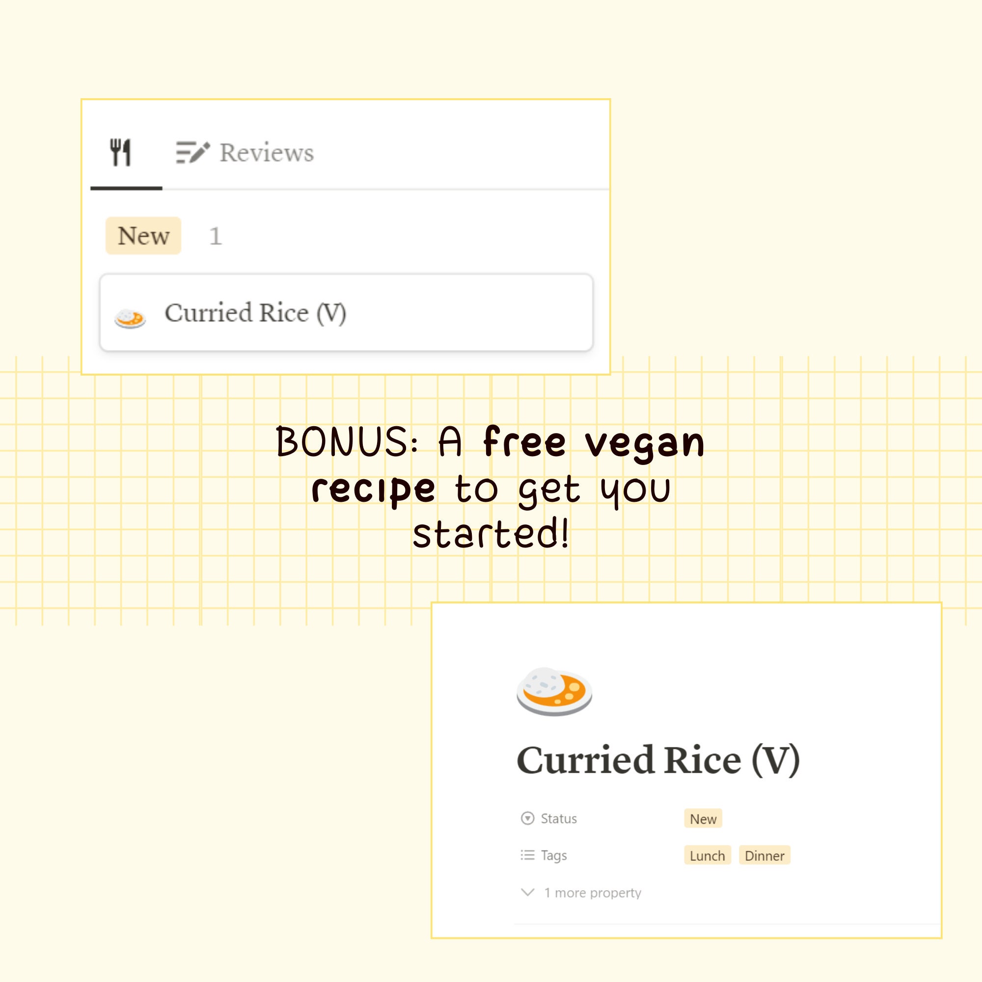 Recipe Book Notion Template Simple Recipe Planner Meal Organiser - Etsy