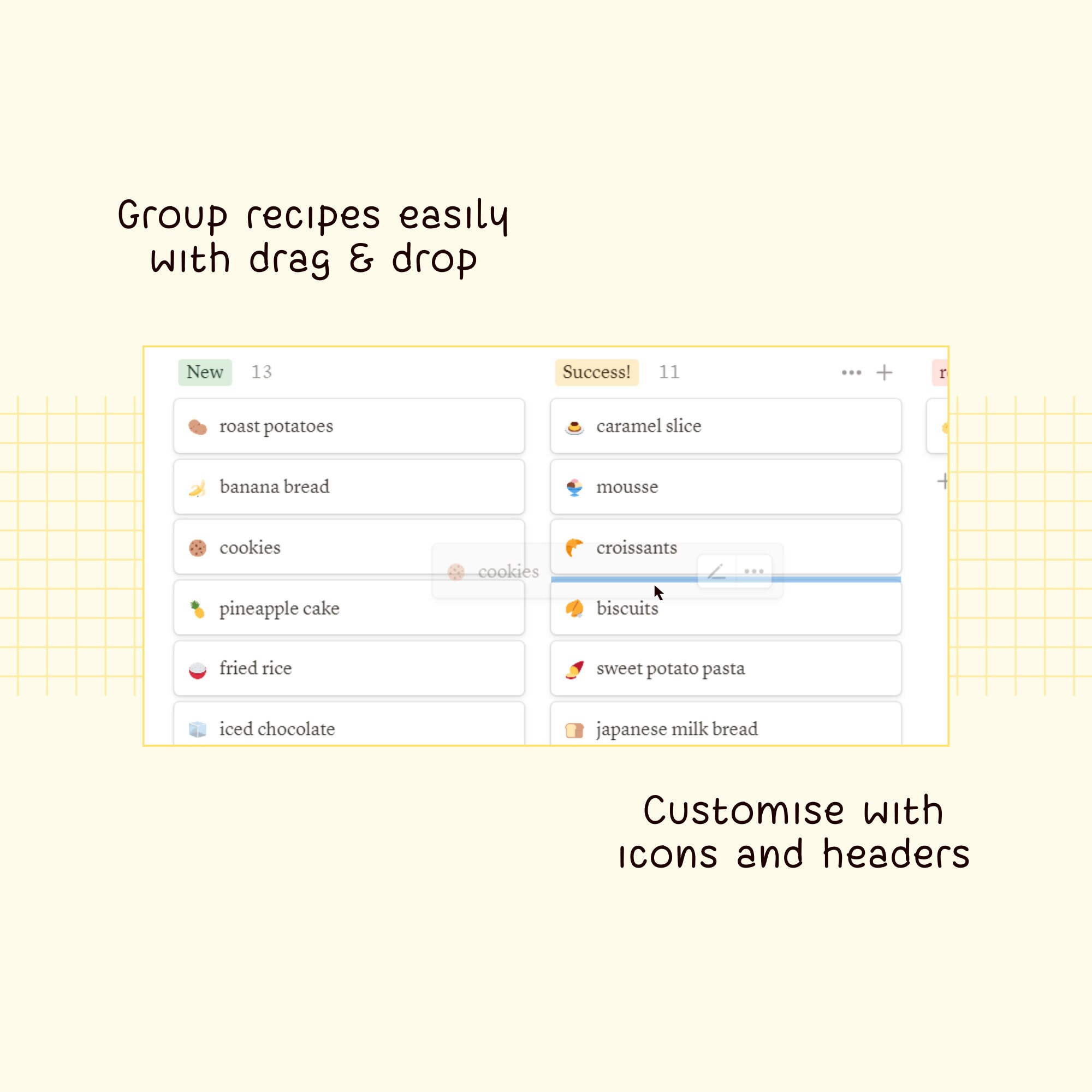 Recipe Book Notion Template Simple Recipe Planner Meal Organiser - Etsy