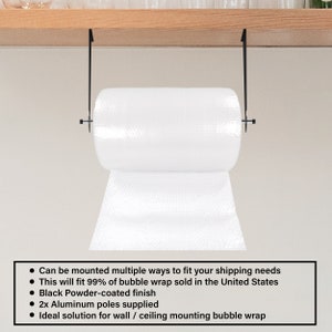 Wall/ceiling Mount Dispenser Holder Brackets for Bubble Wrap Foam Rolls ...